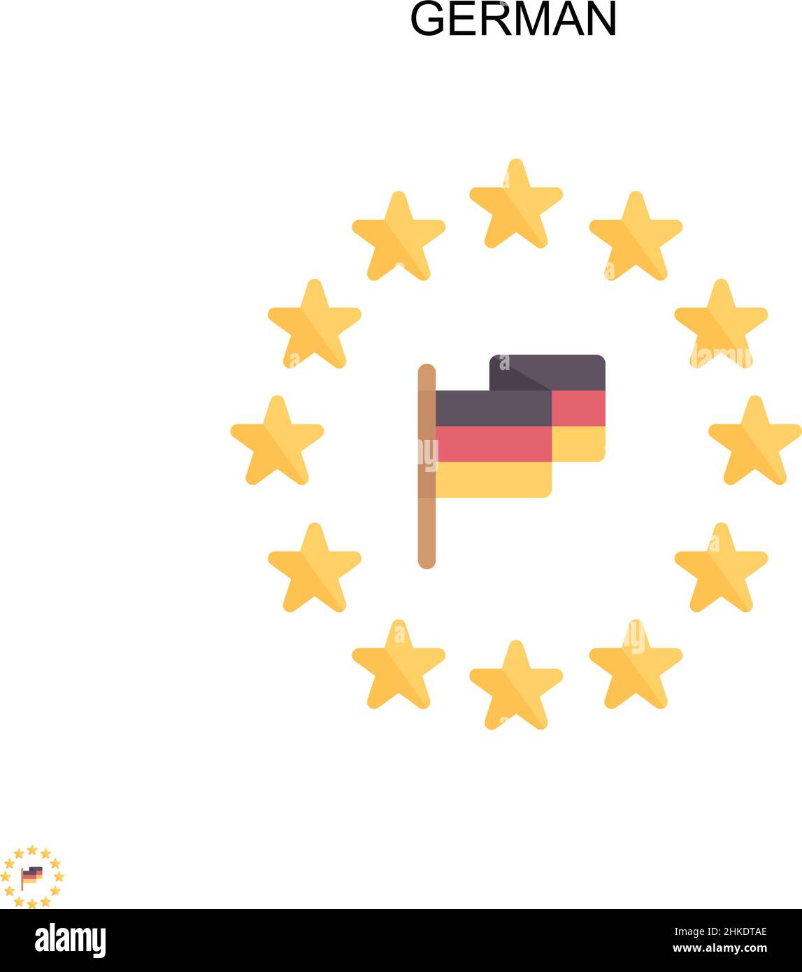 German Simple vector icon. Illustration symbol design template for web ...