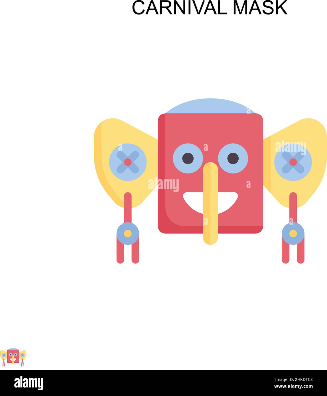 Carnival mask Simple vector icon. Illustration symbol design template ...