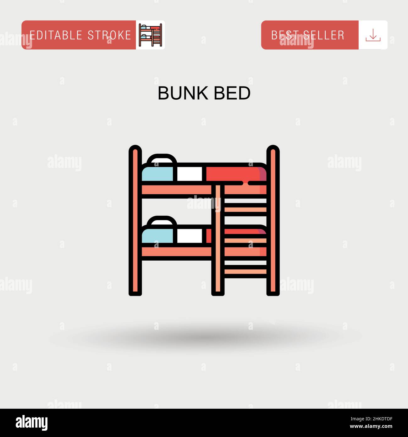 Bunk bed Simple vector icon Stock Vector Image & Art - Alamy