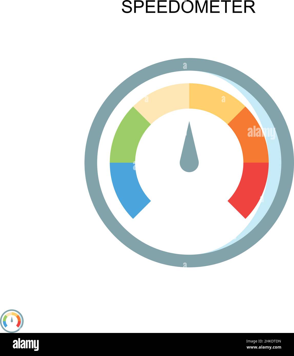 Speedometer Simple vector icon. Illustration symbol design template for ...