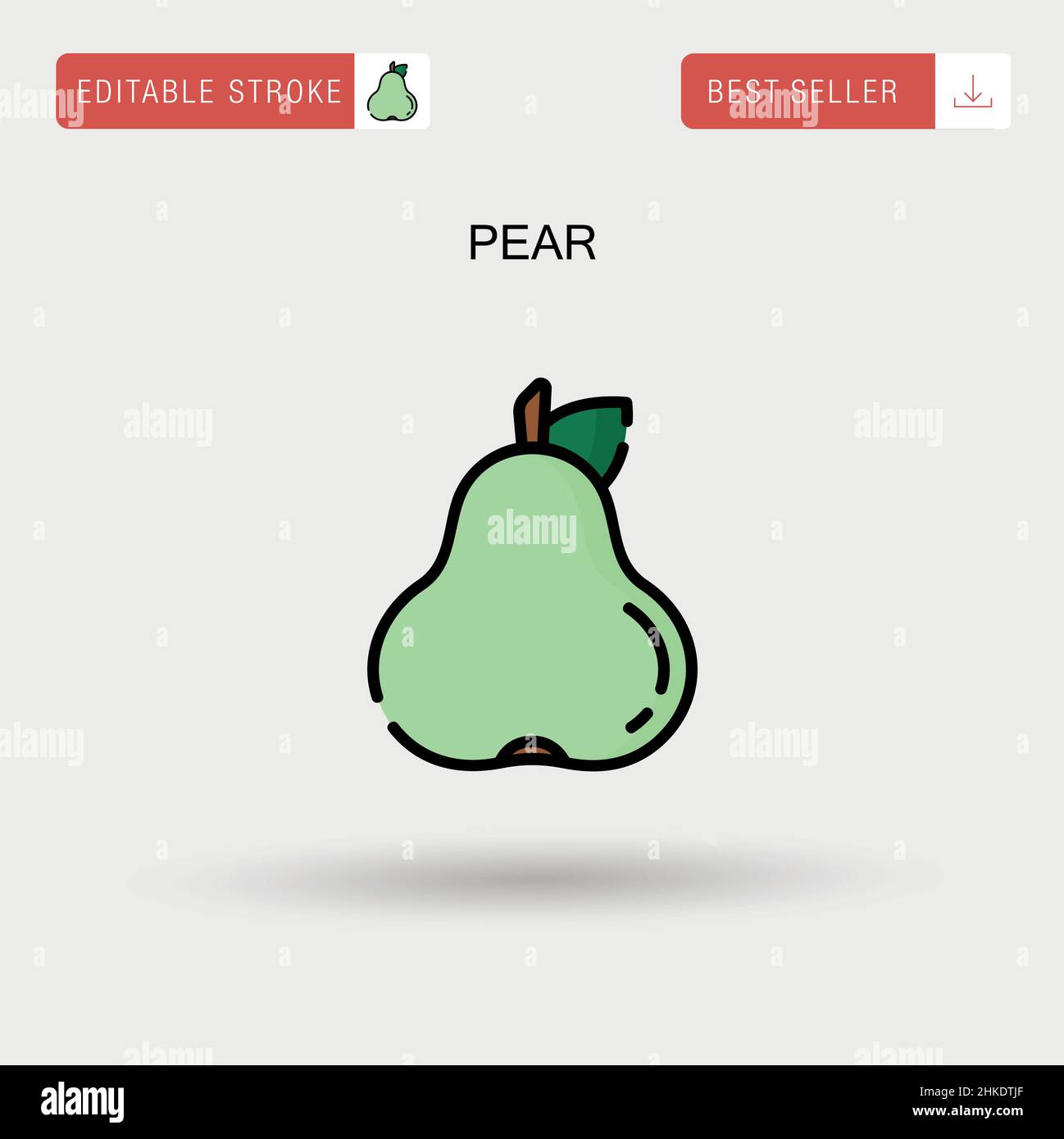 Simple green pear leaf Stock Vector Images - Alamy
