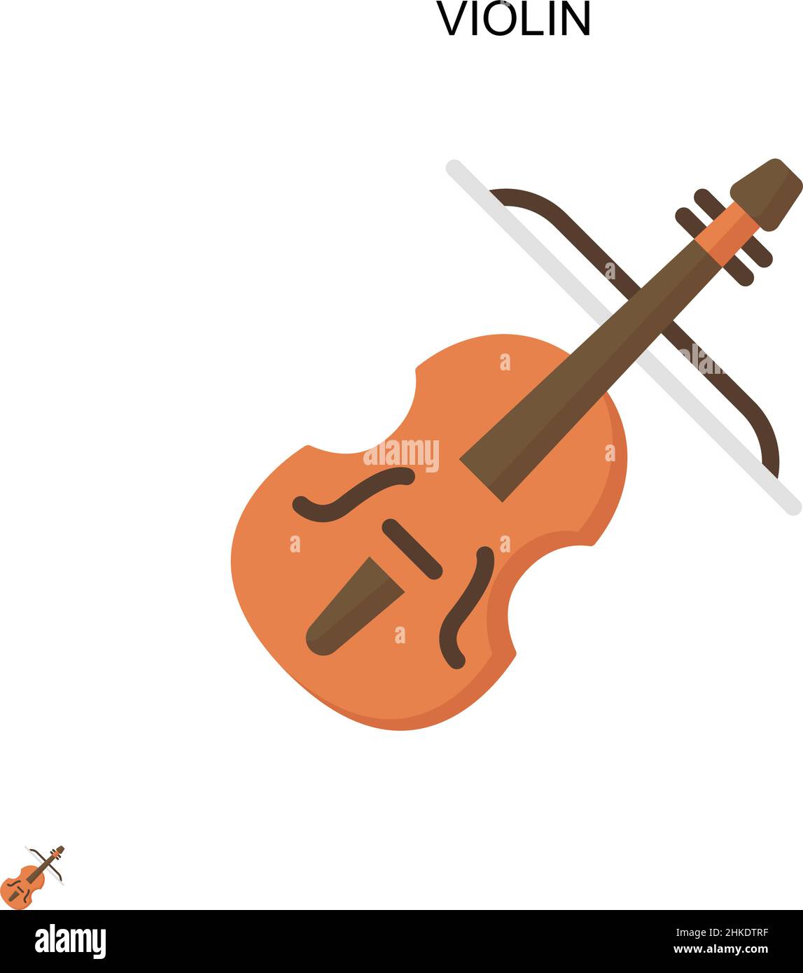 Violin Simple vector icon. Illustration symbol design template for web ...