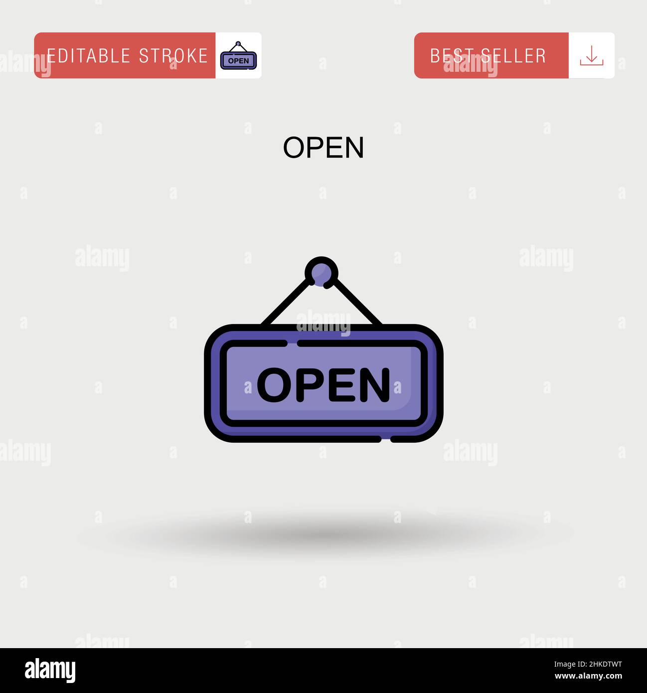 Open Simple vector icon Stock Vector Image & Art - Alamy