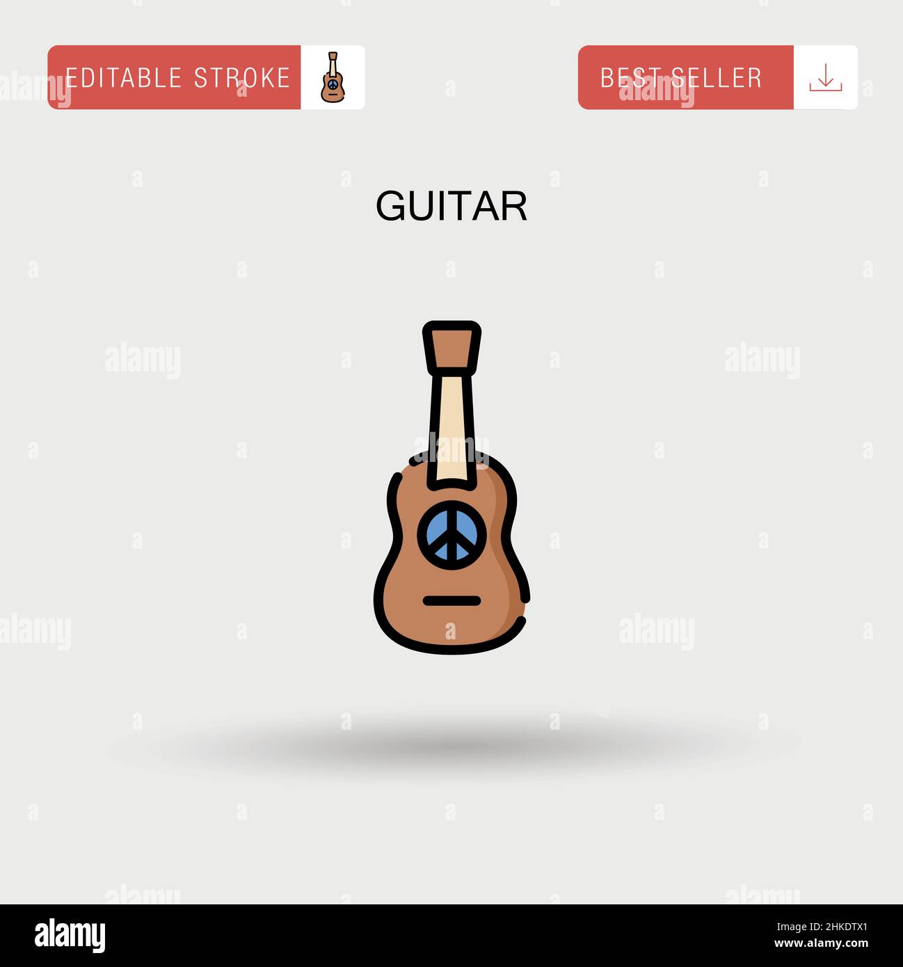 Guitar Simple vector icon Stock Vector Image & Art - Alamy