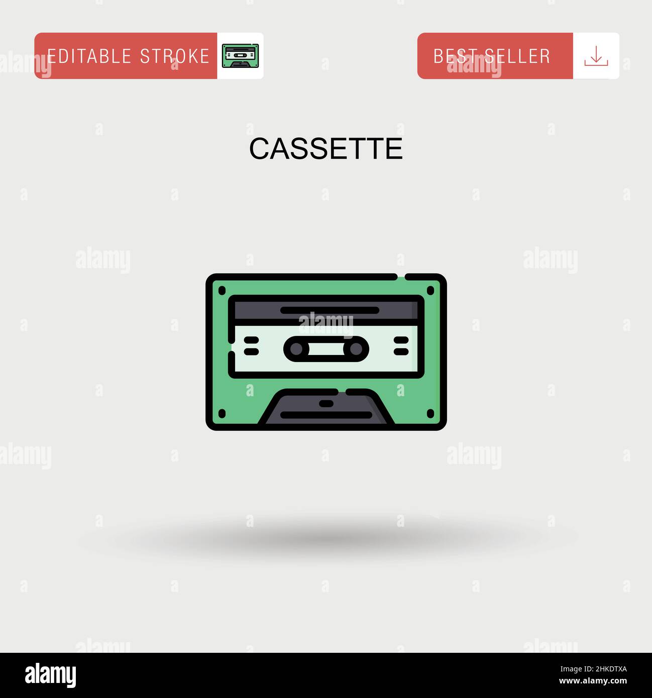 Cassette Simple vector icon Stock Vector Image & Art - Alamy
