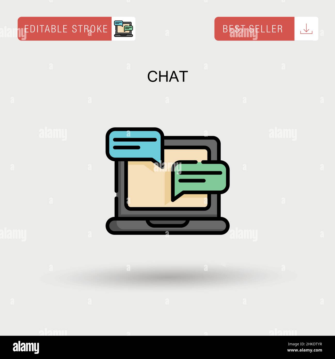 Chat Simple vector icon Stock Vector Image & Art - Alamy