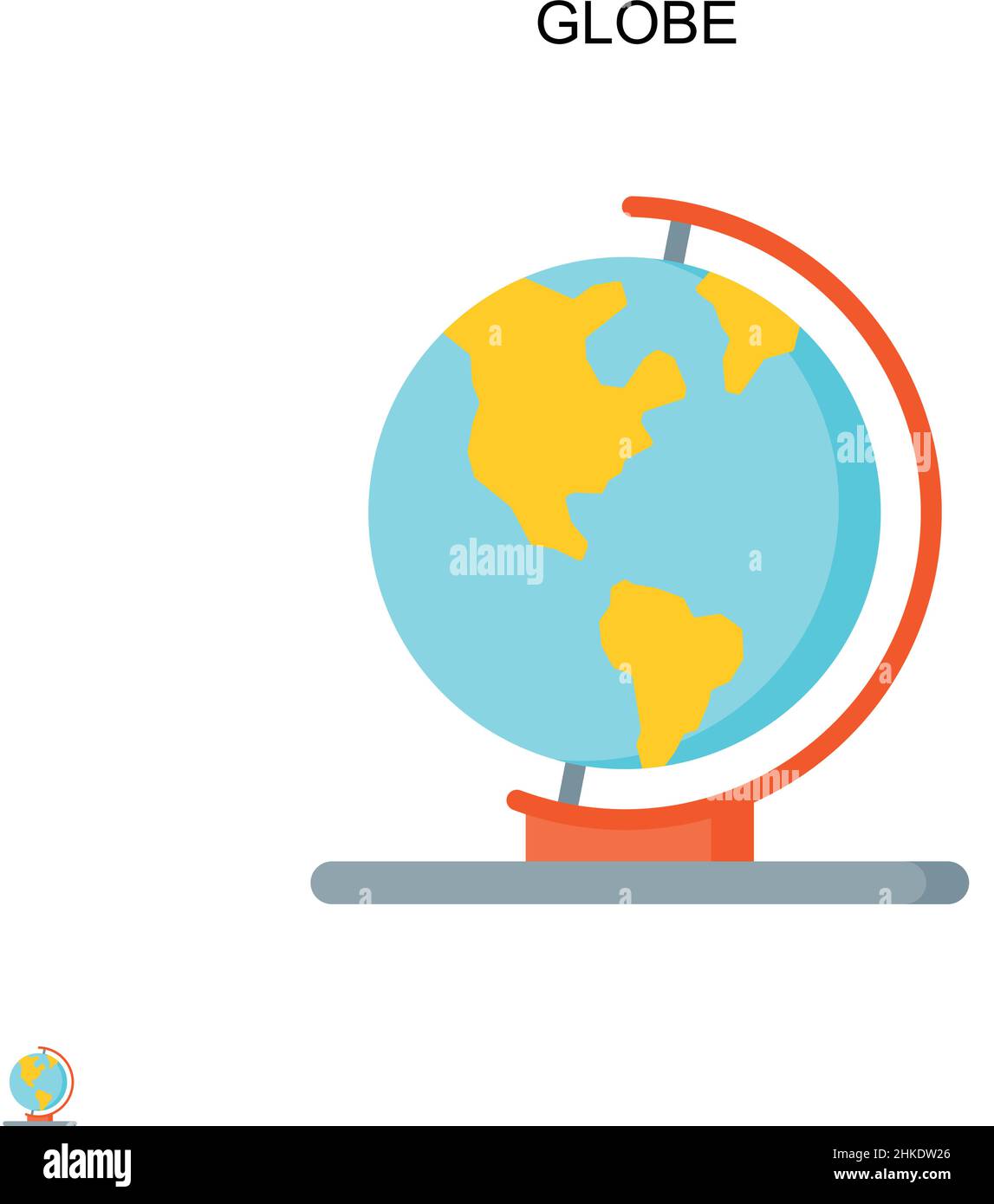 Globe Simple vector icon. Illustration symbol design template for web ...