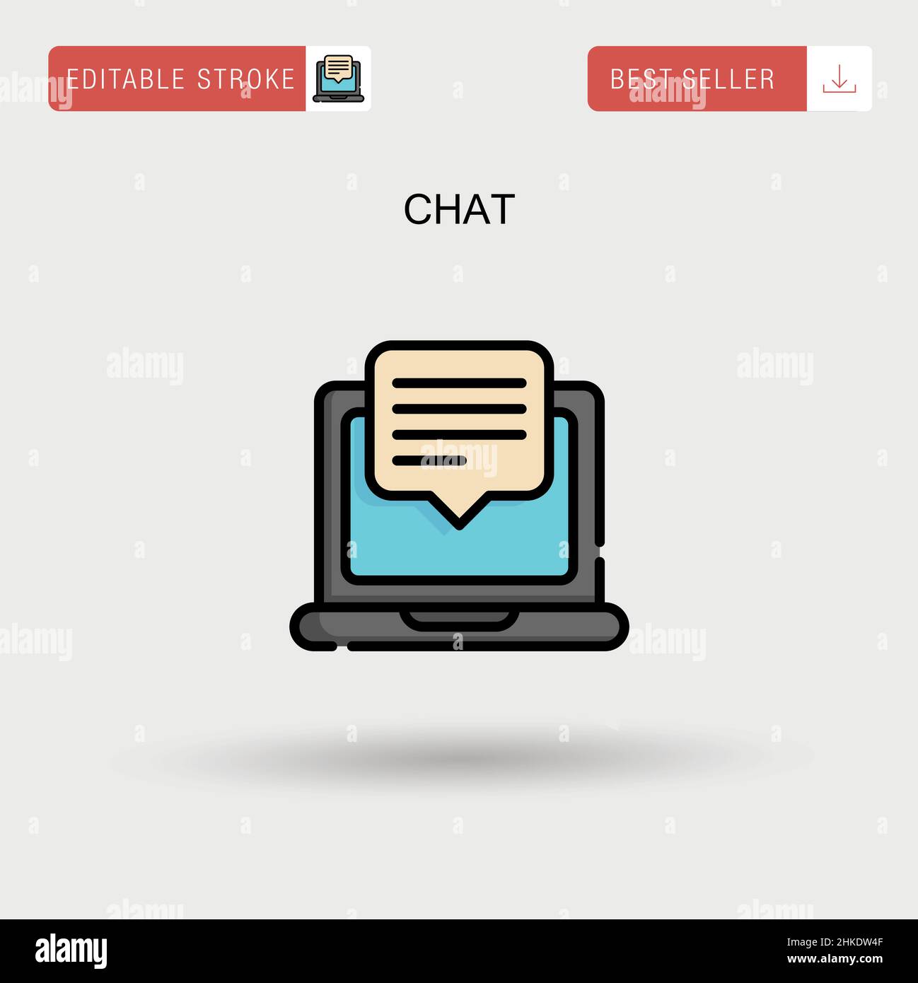 Chat Simple vector icon Stock Vector Image & Art - Alamy