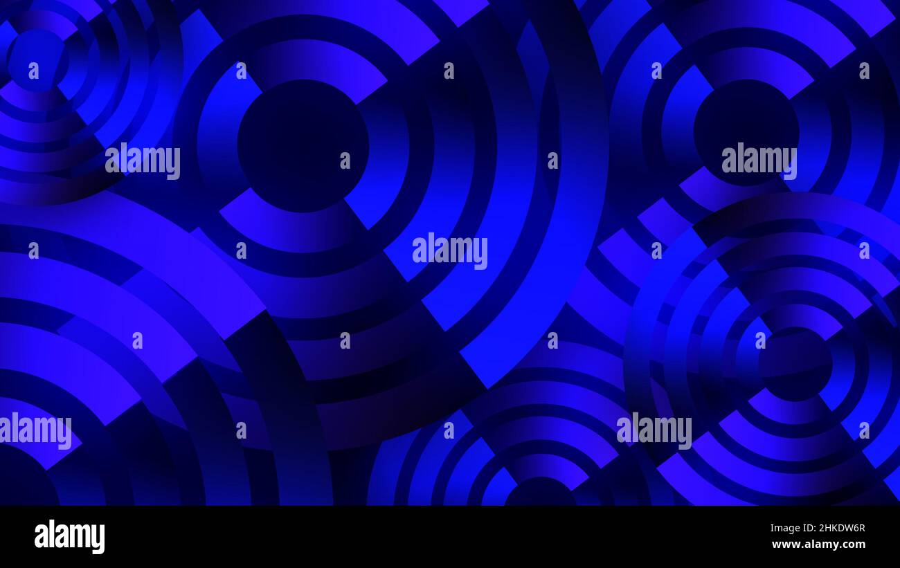Colorful blue digital circular shapes abstract background. Circle ...