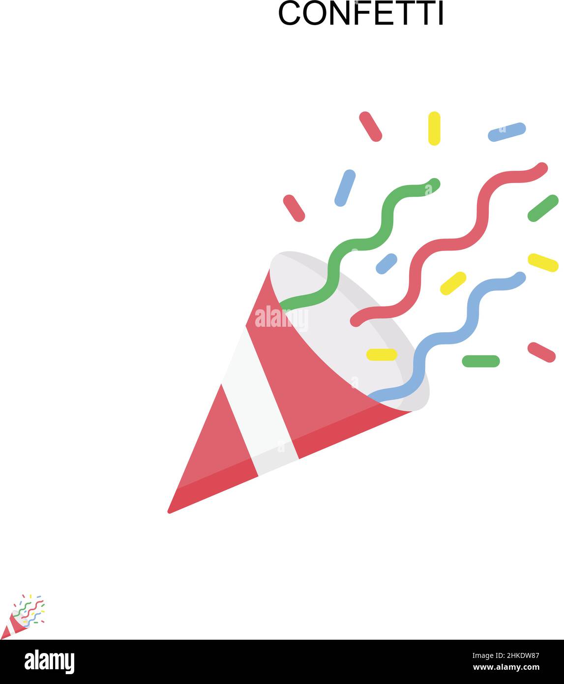 Confetti Simple vector icon. Illustration symbol design template for ...