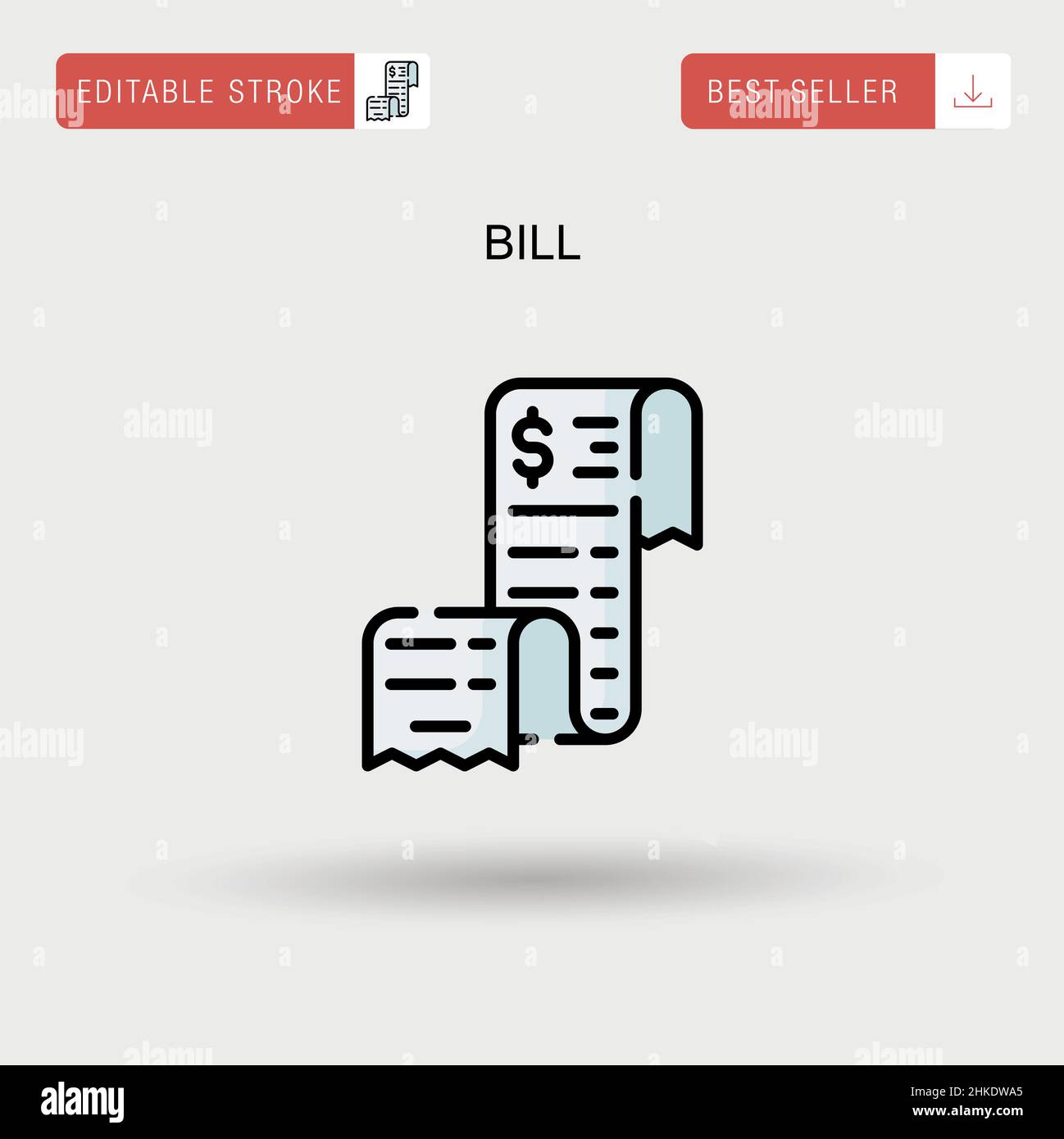 Bill Simple vector icon Stock Vector Image & Art - Alamy