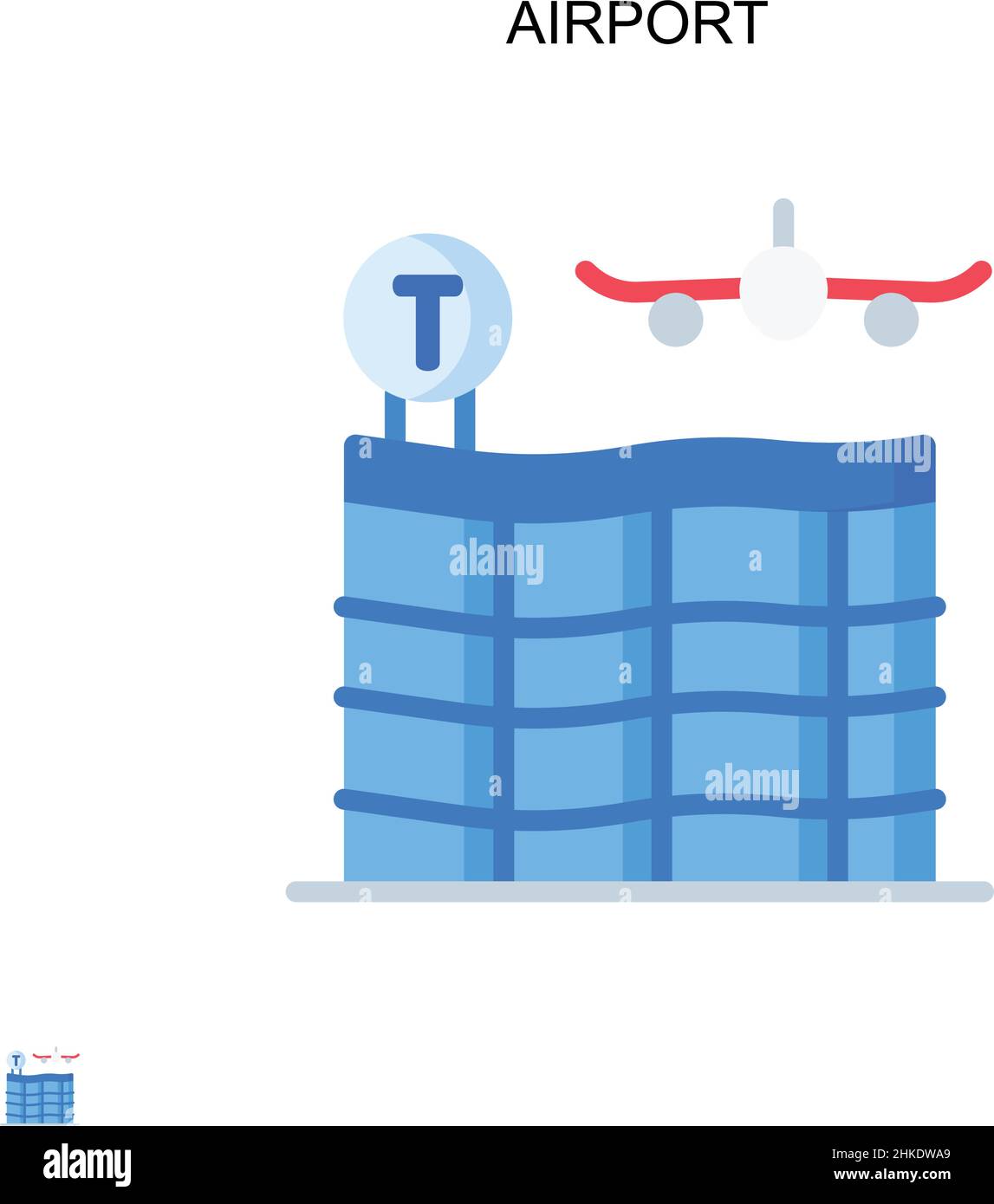 Airport Simple vector icon. Illustration symbol design template for web ...