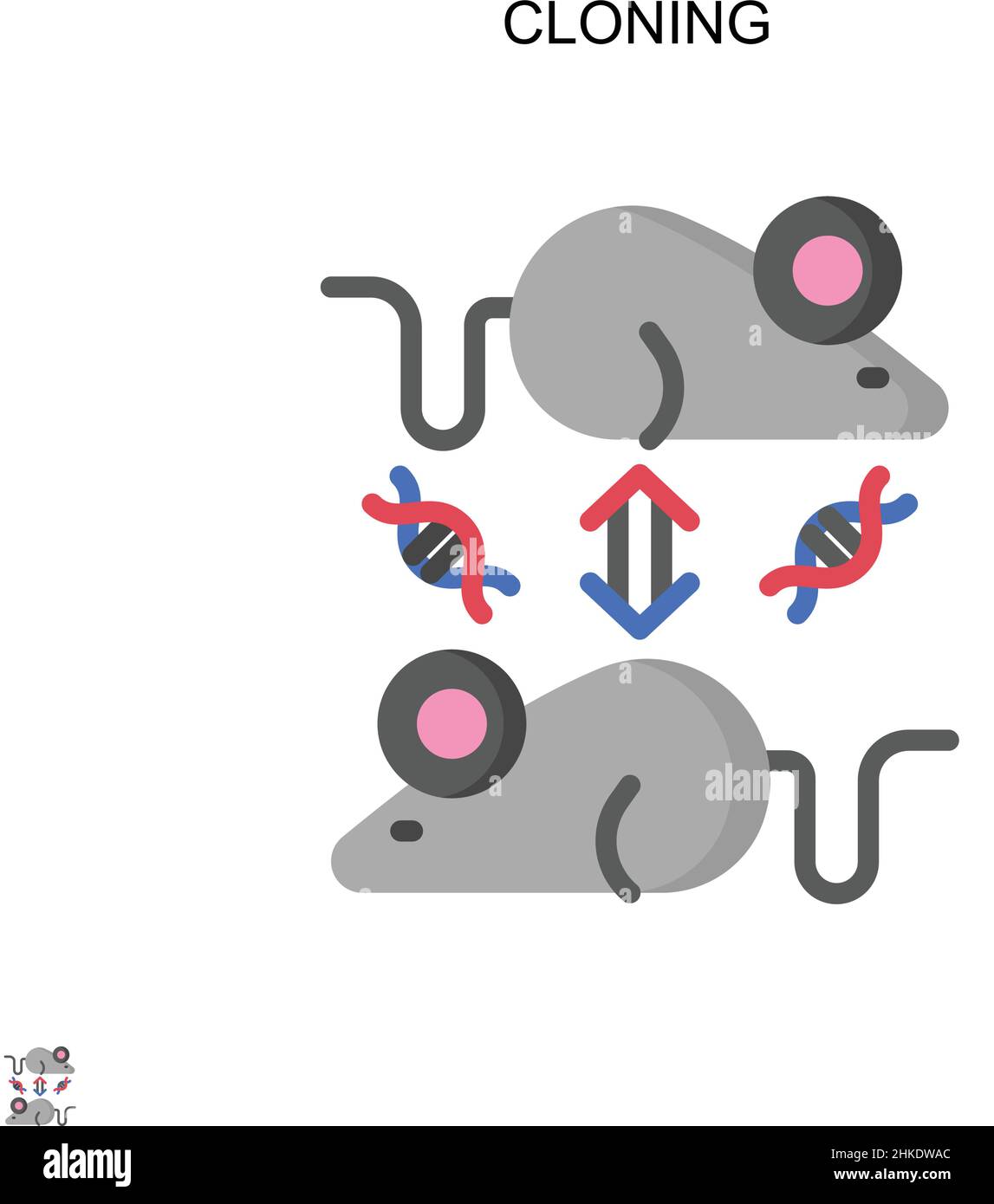 Cloning Simple vector icon. Illustration symbol design template for web ...