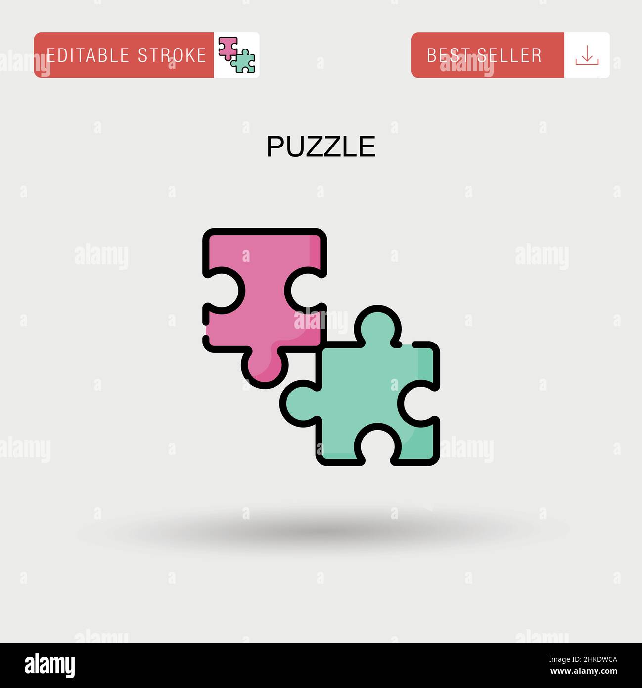 Puzzle Simple vector icon Stock Vector Image & Art - Alamy