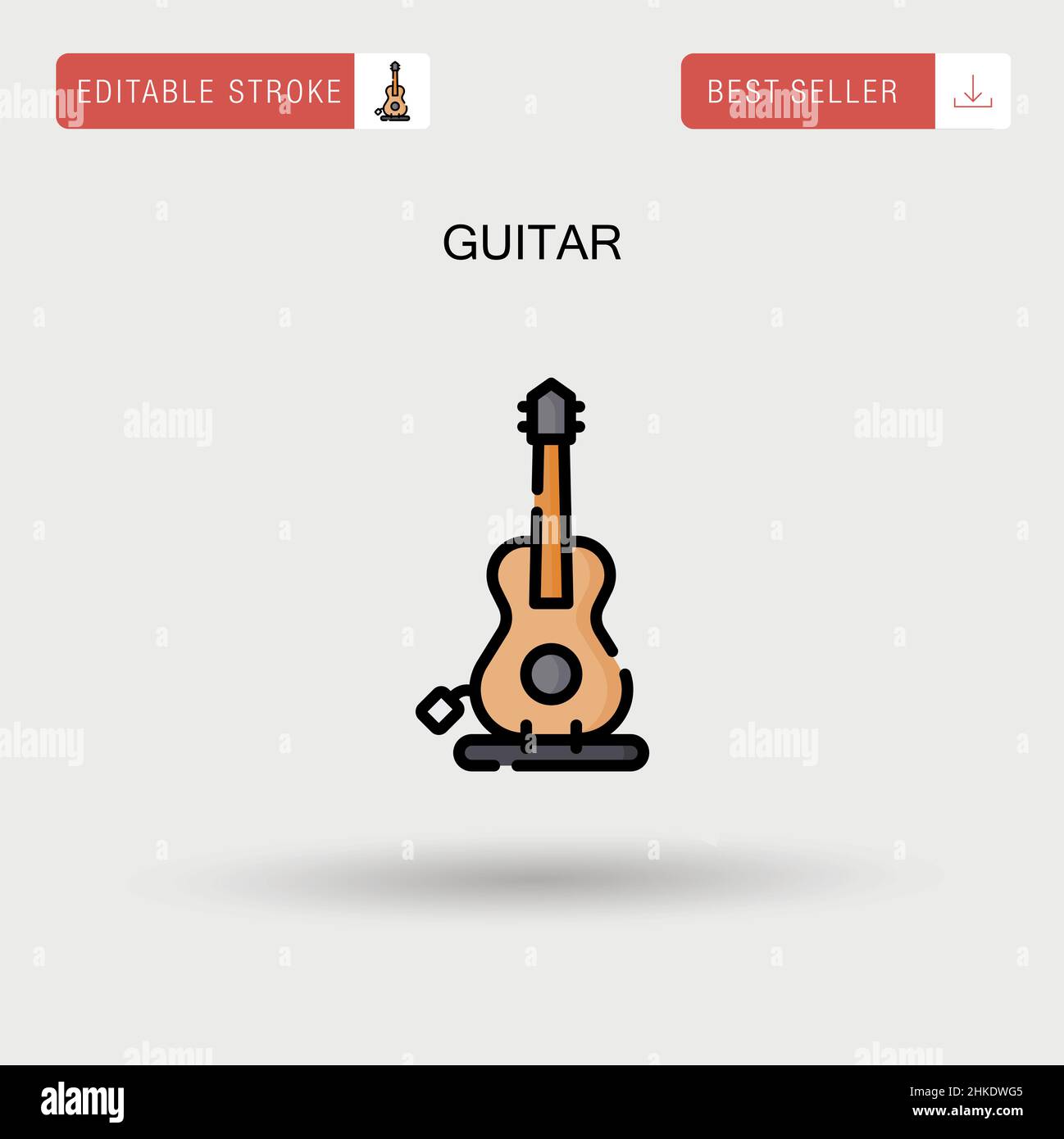 Guitar Simple vector icon Stock Vector Image & Art - Alamy