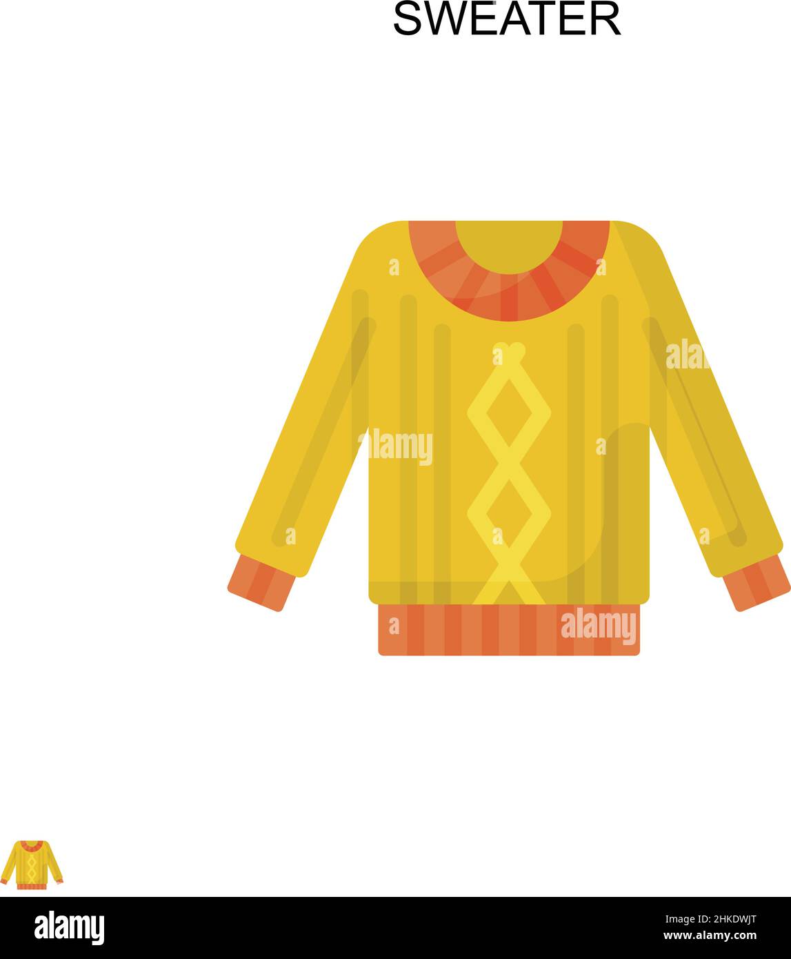 Sweater Simple vector icon. Illustration symbol design template for web ...