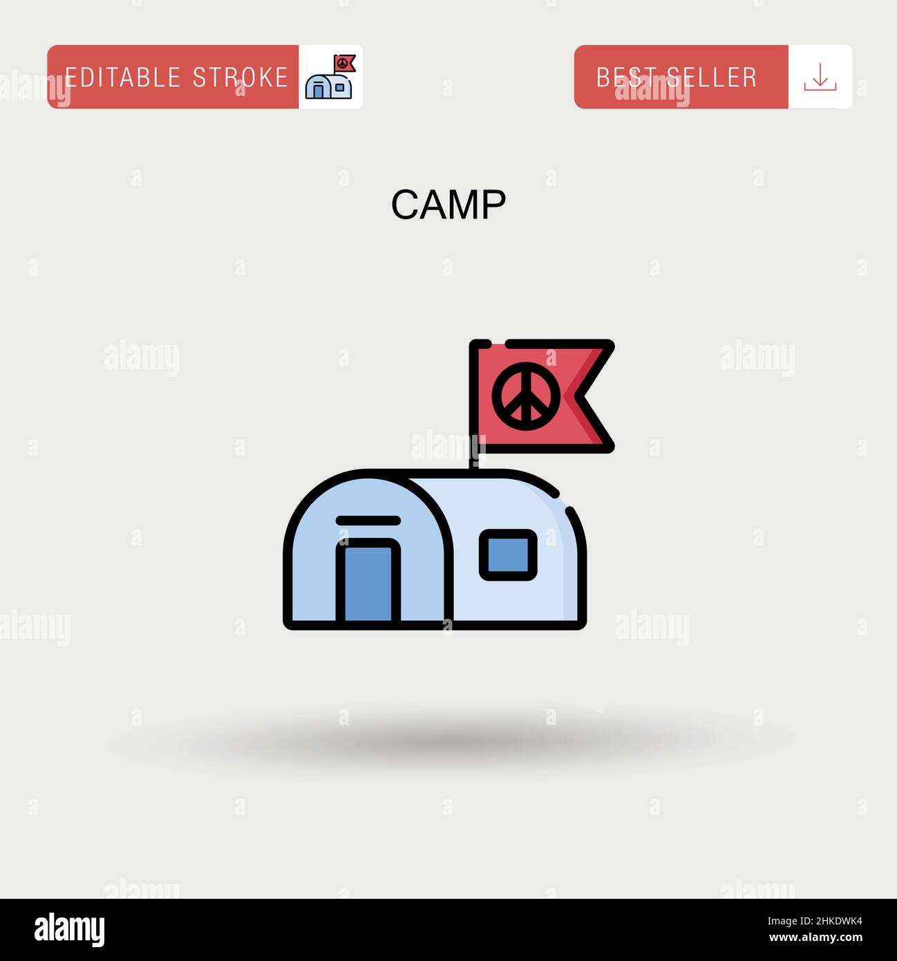 Camp Simple vector icon Stock Vector Image & Art - Alamy