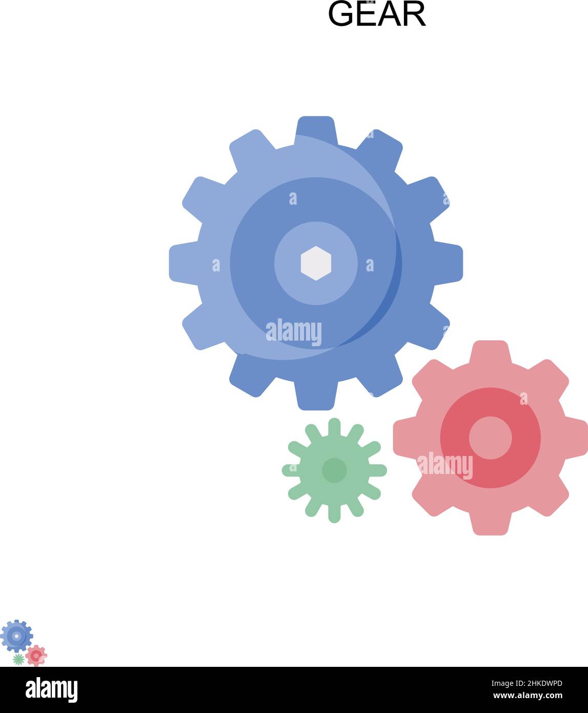 Gear Simple vector icon. Illustration symbol design template for web ...