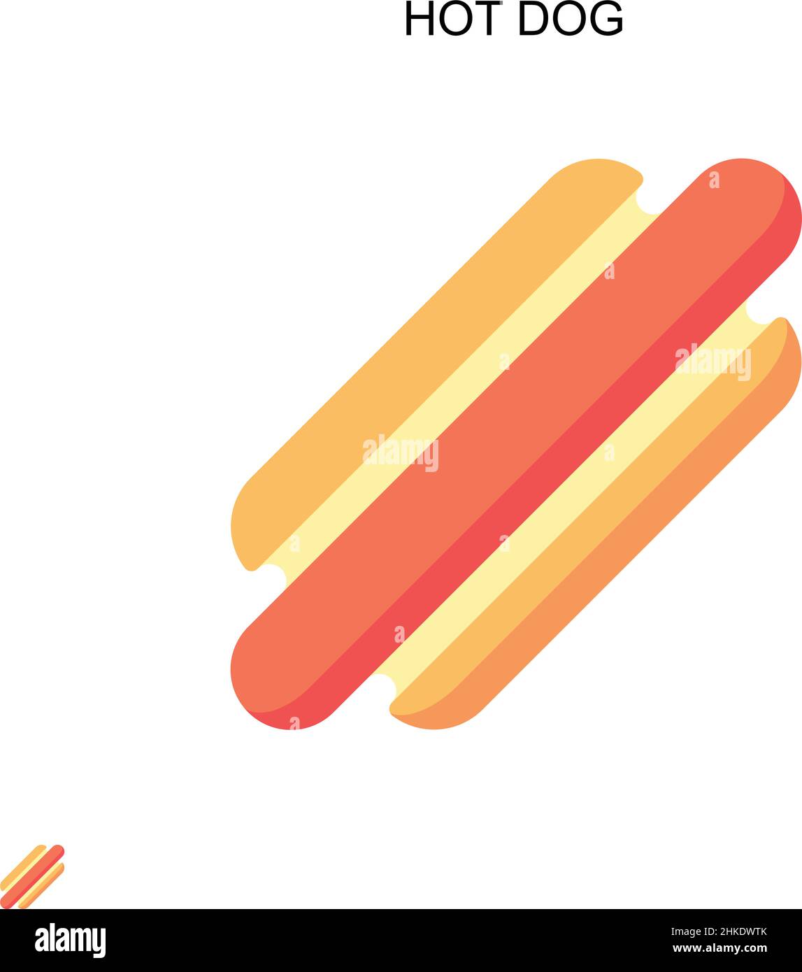 Hot dog Simple vector icon. Illustration symbol design template for web ...