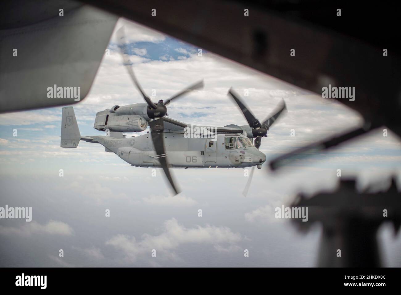 LUZON STRAIT (Feb. 3, 2022) A U.S. Marine Corps MV-22B Osprey assigned ...