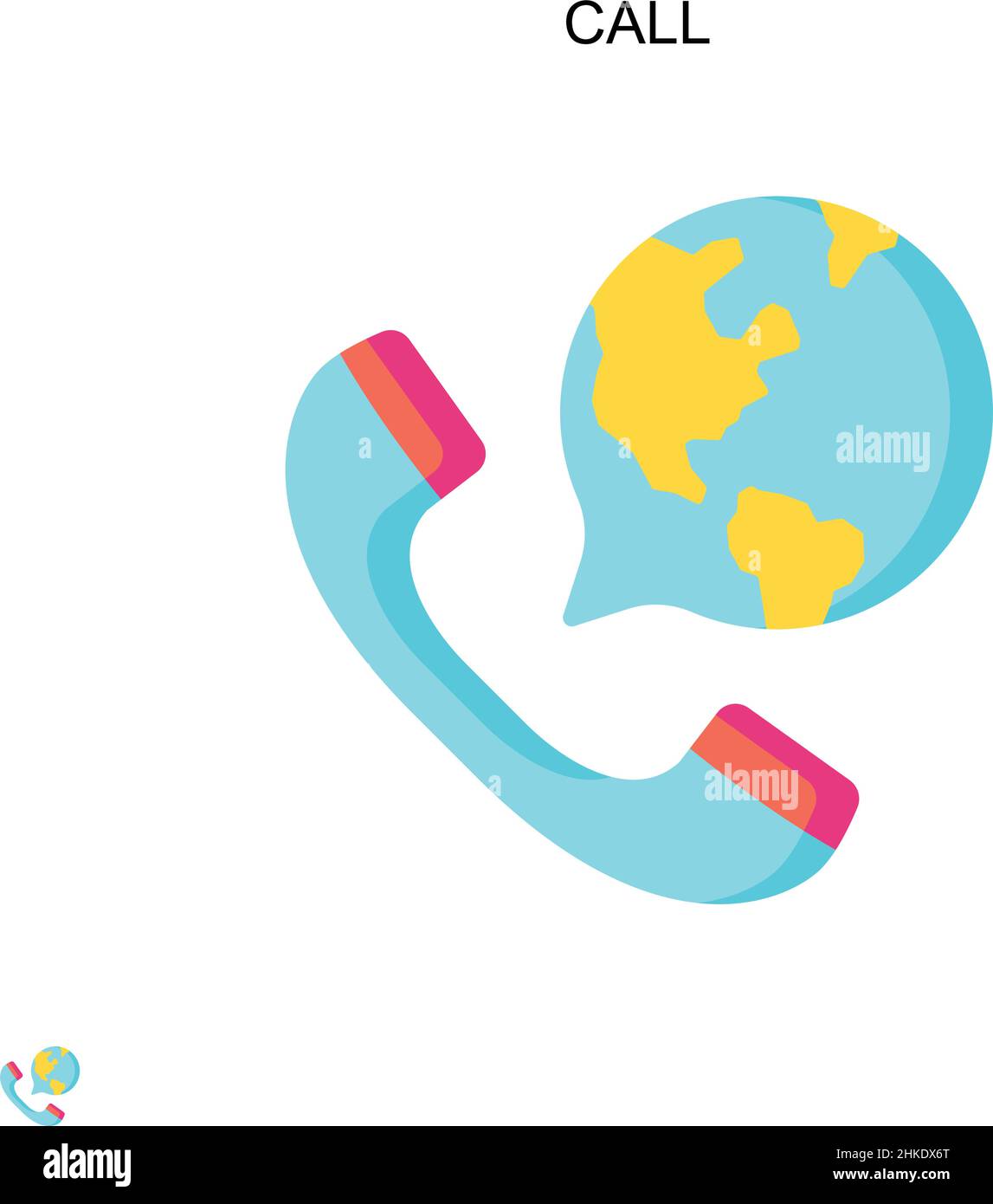 Call Simple vector icon. Illustration symbol design template for web ...