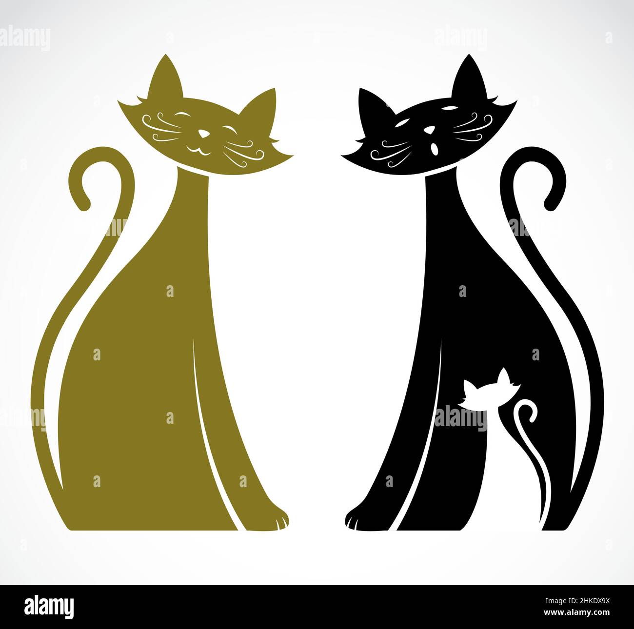 Vector of cat on a white background. Easy editable layered vector illustration Stock Vector ...