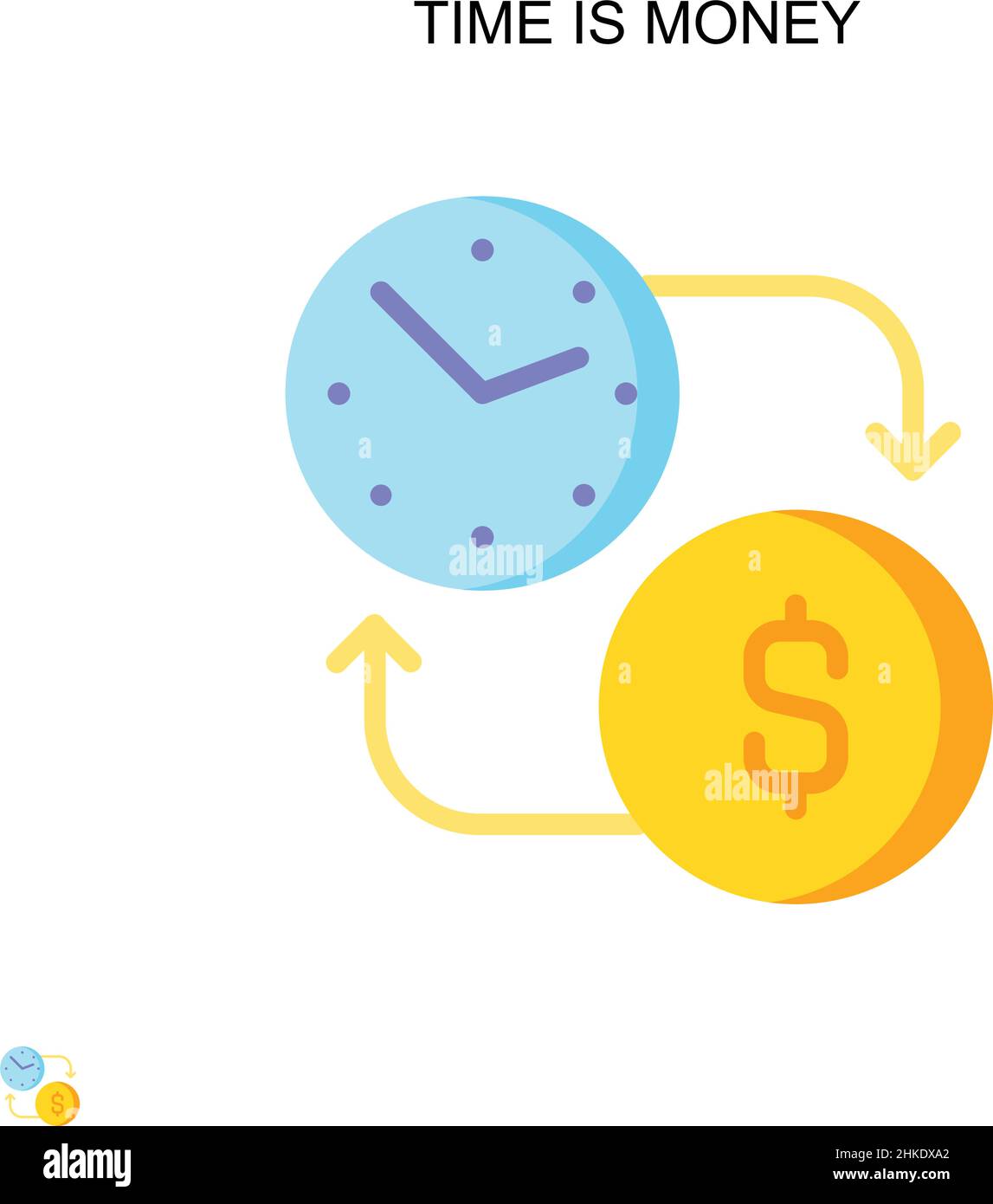 Time is money Simple vector icon. Illustration symbol design template ...