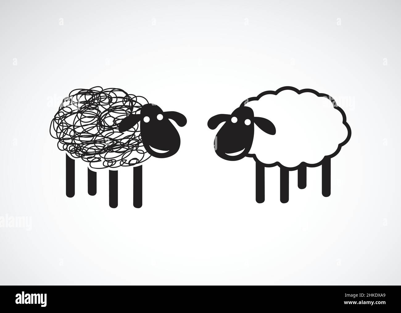 Vector image of sheep design on white background. Easy editable layered ...