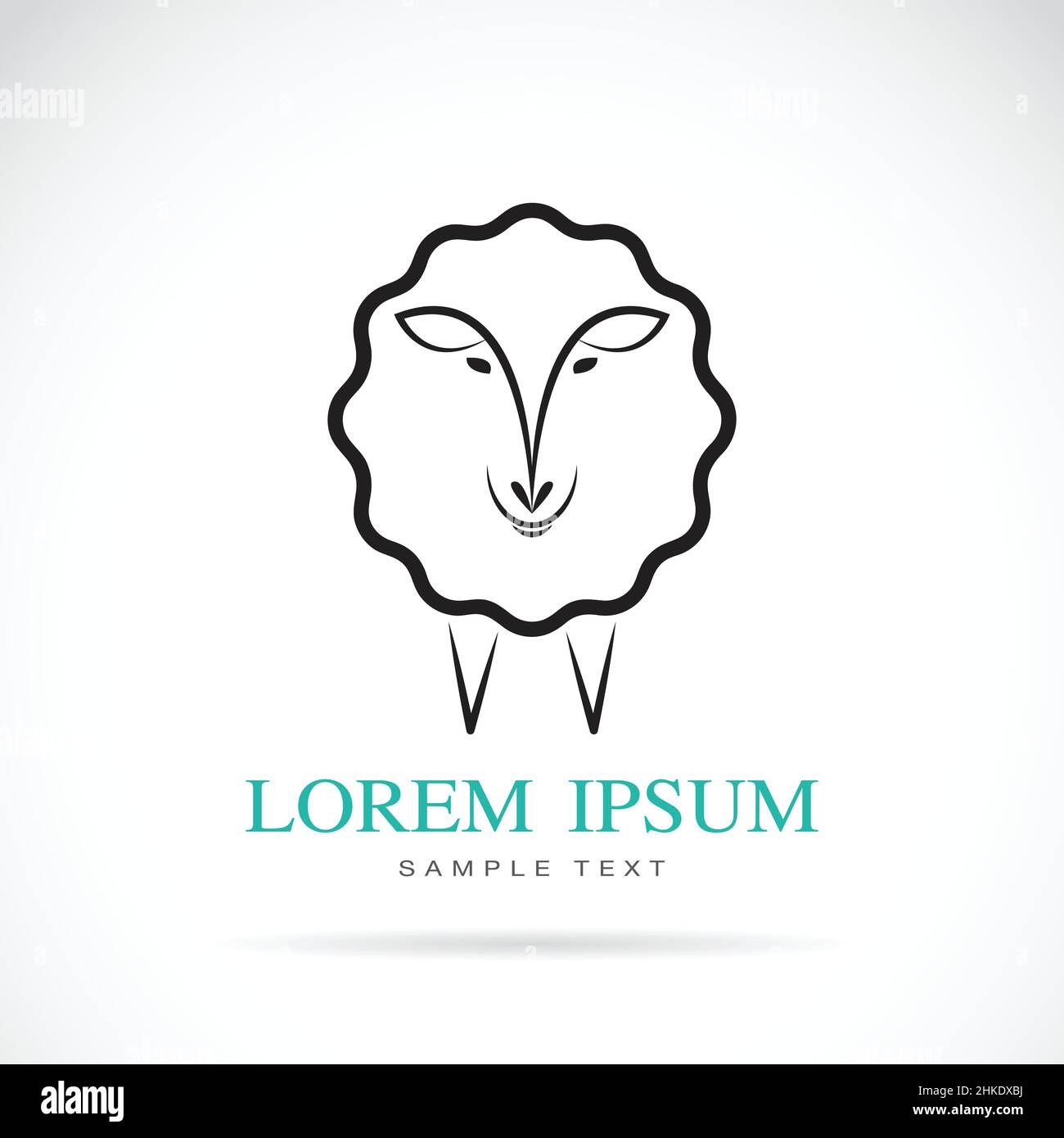 Vector image of a sheep design on white background. Easy editable ...