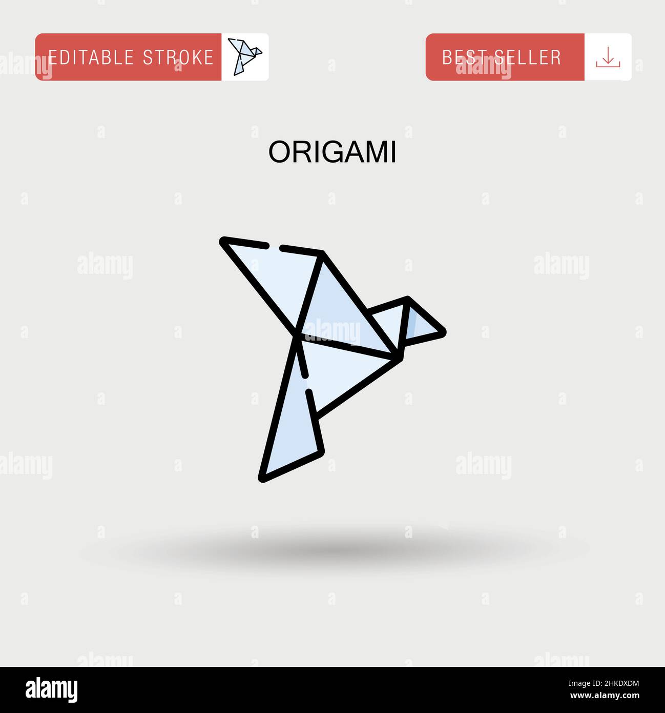Origami Simple vector icon Stock Vector Image & Art - Alamy