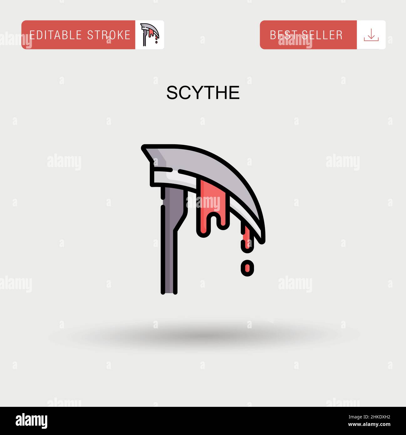 Scythe Simple vector icon Stock Vector Image & Art - Alamy