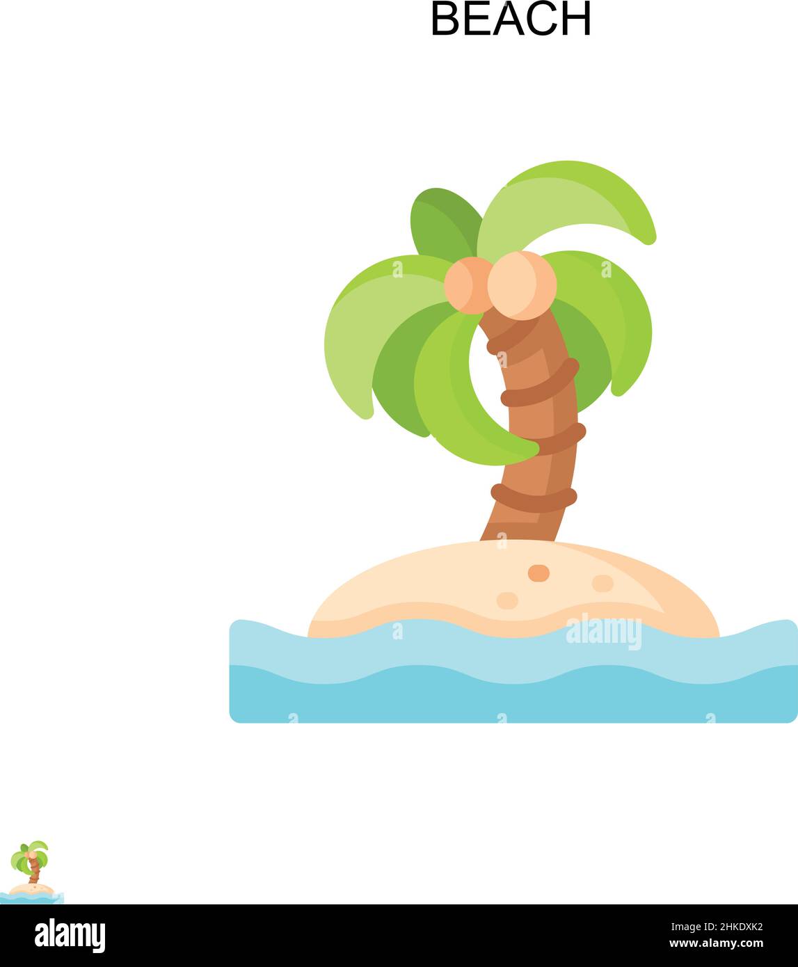 Beach Simple vector icon. Illustration symbol design template for web ...