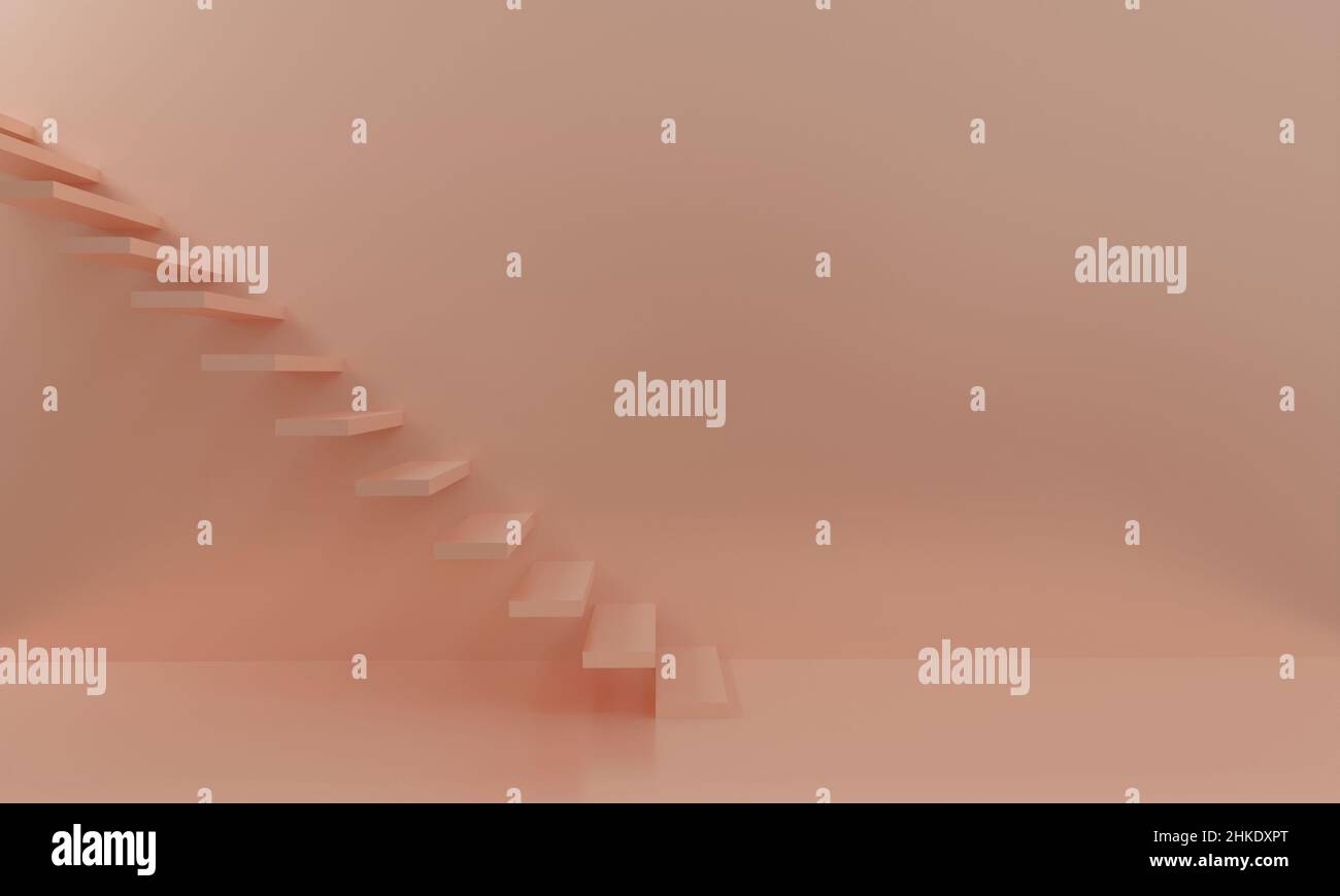 pink staircase in the pink room.3d rendering Stock Photo - Alamy