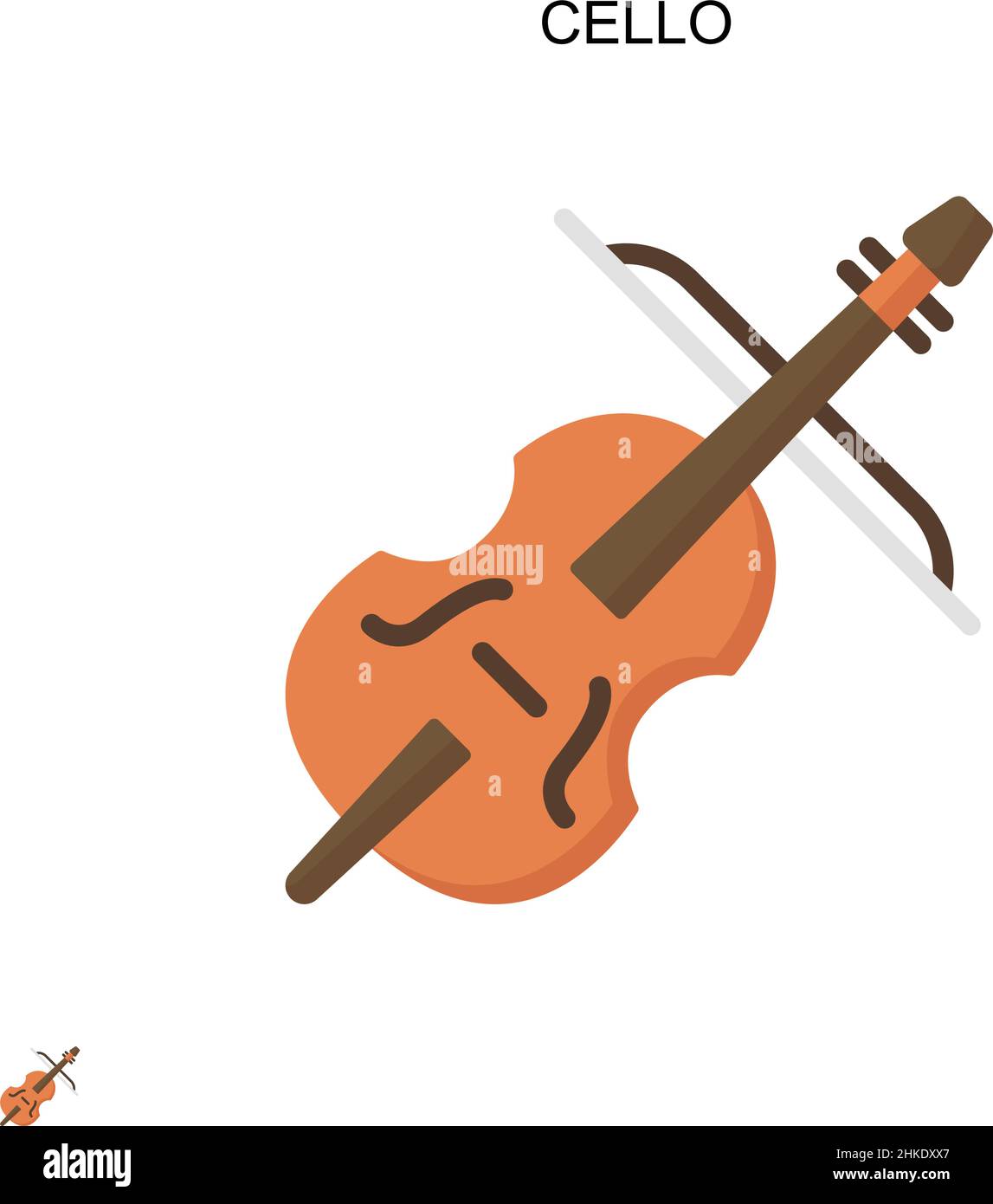 Cello Simple vector icon. Illustration symbol design template for web ...