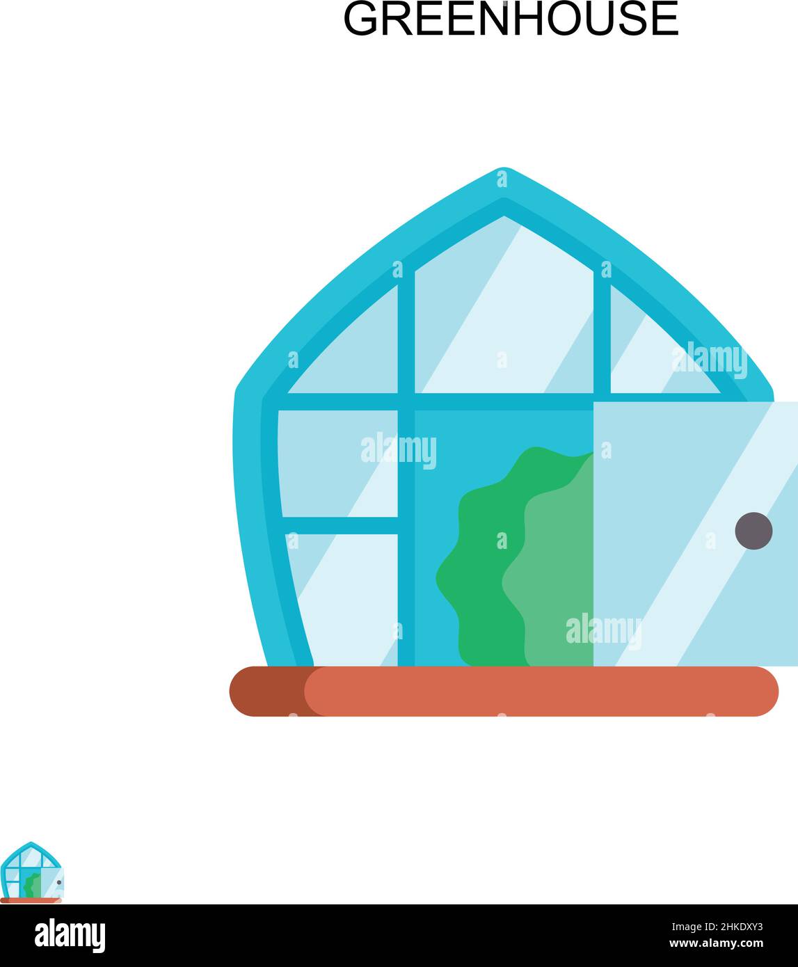 Greenhouse Simple vector icon. Illustration symbol design template for ...