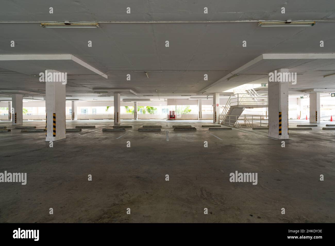 Parking garage department store interior Empty parking lot or garage ...