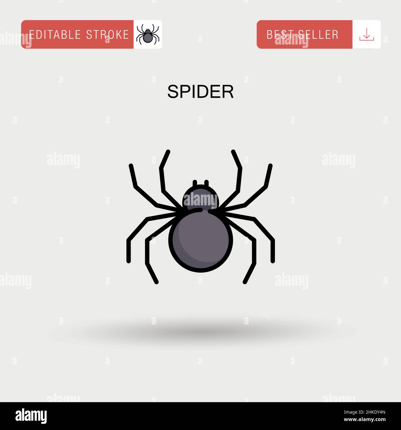 Spider Simple vector icon Stock Vector Image & Art - Alamy