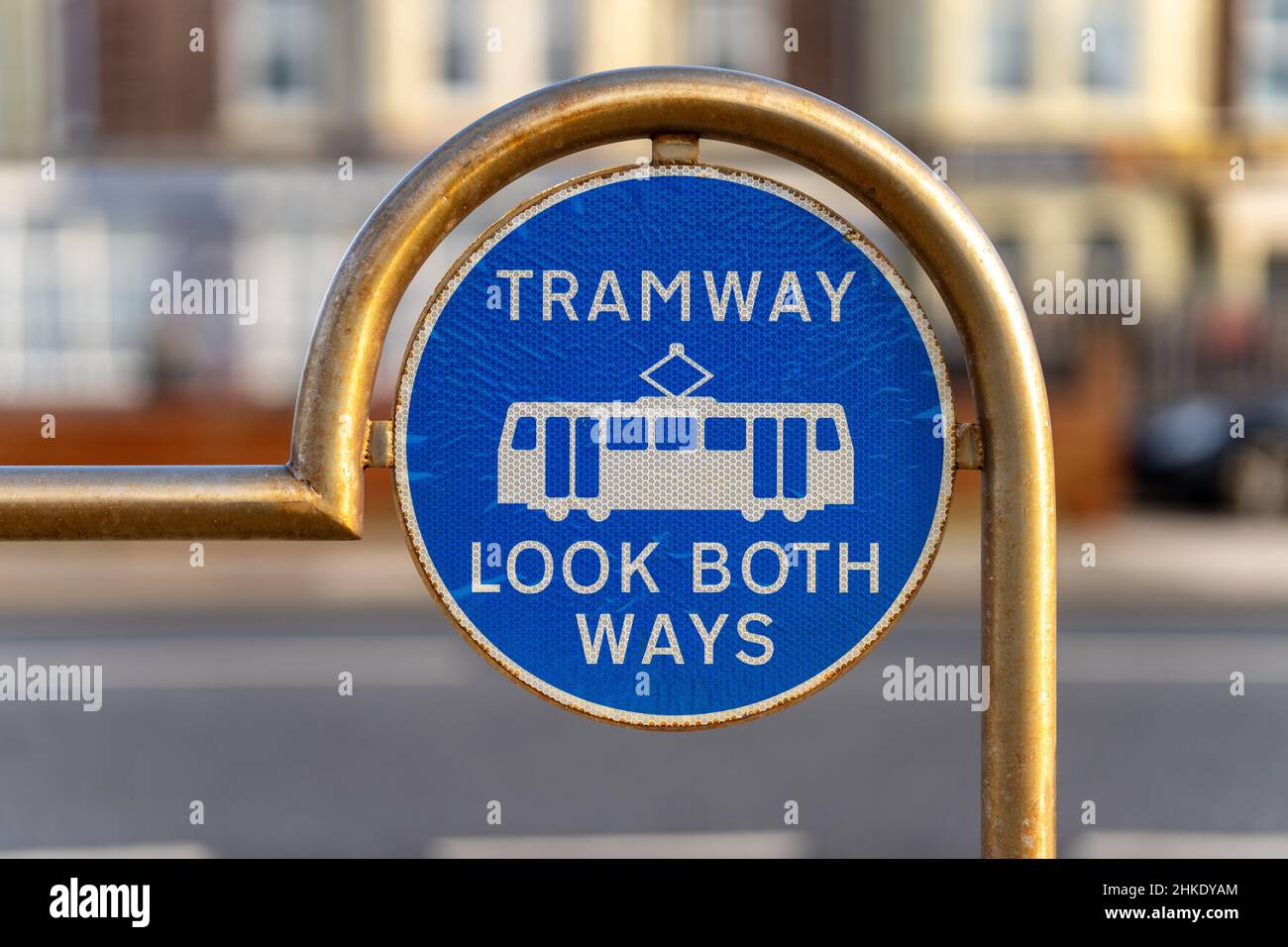 Tramway crossing sign hi-res stock photography and images - Alamy
