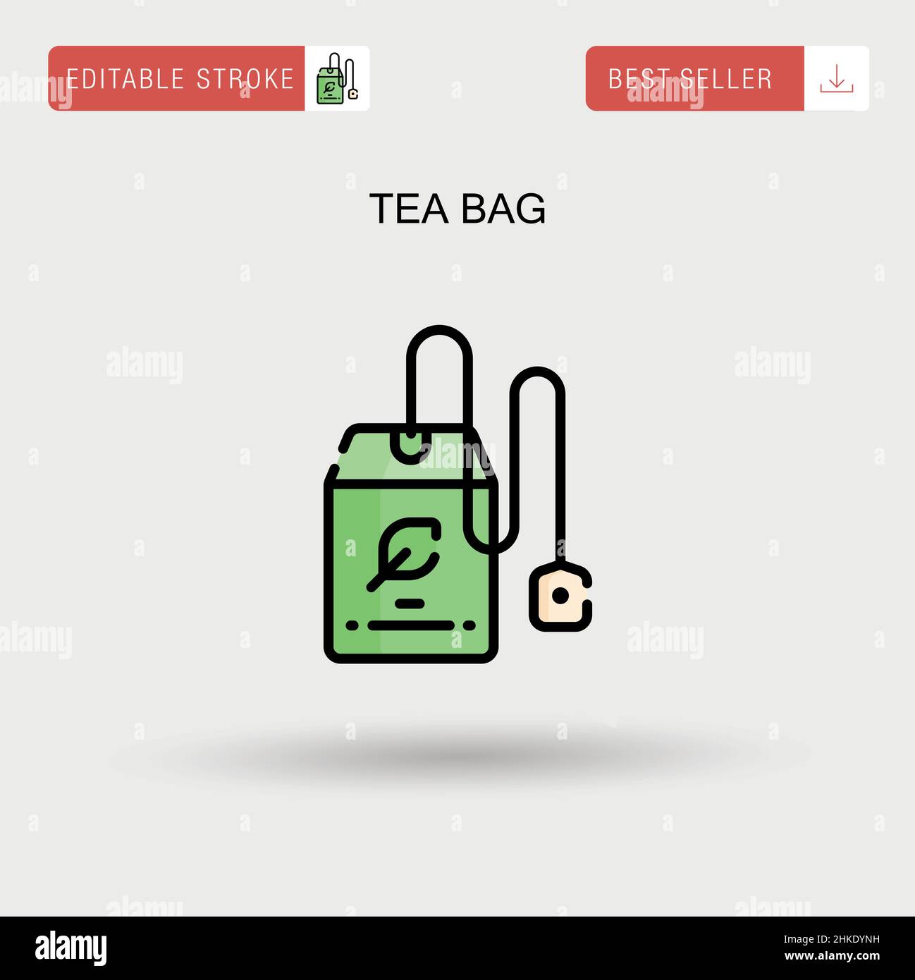 White dry tea bag Stock Vector Images - Alamy