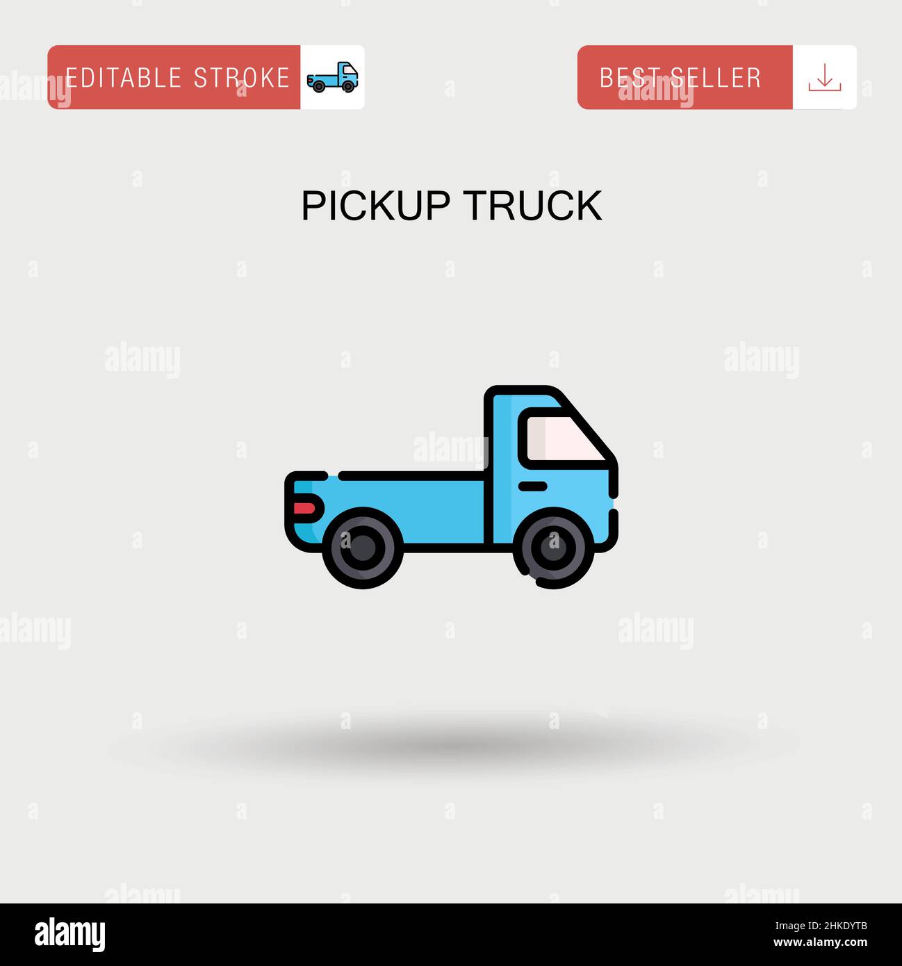 Pickup truck Simple vector icon Stock Vector Image & Art - Alamy