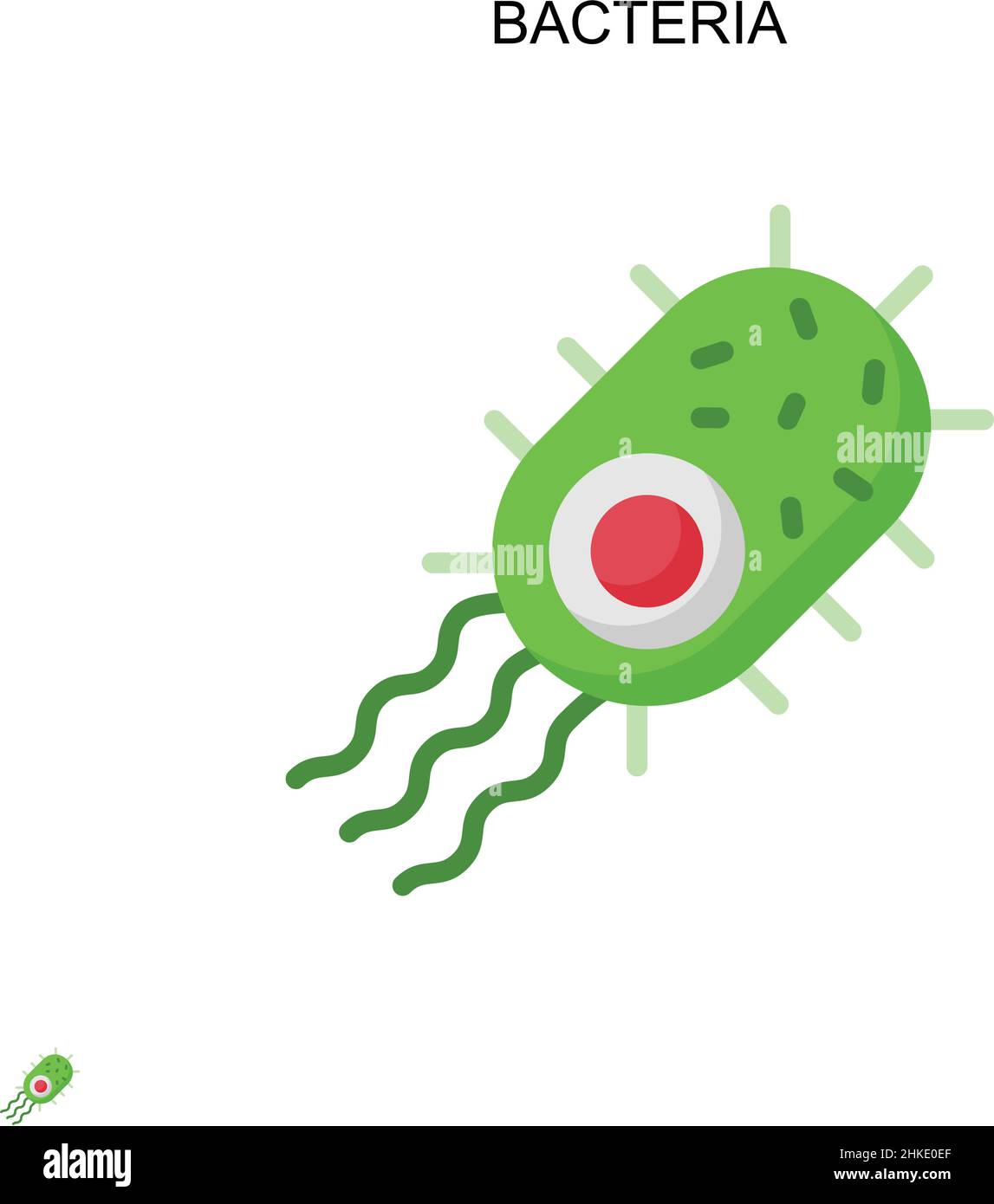 Bacteria Simple vector icon. Illustration symbol design template for ...