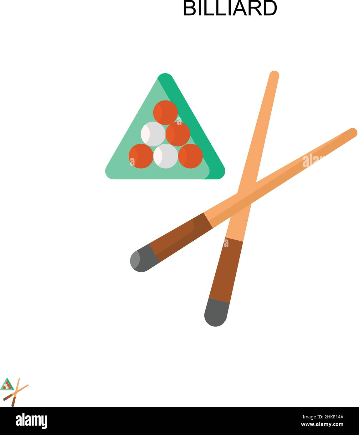 Billiard Simple vector icon. Illustration symbol design template for ...