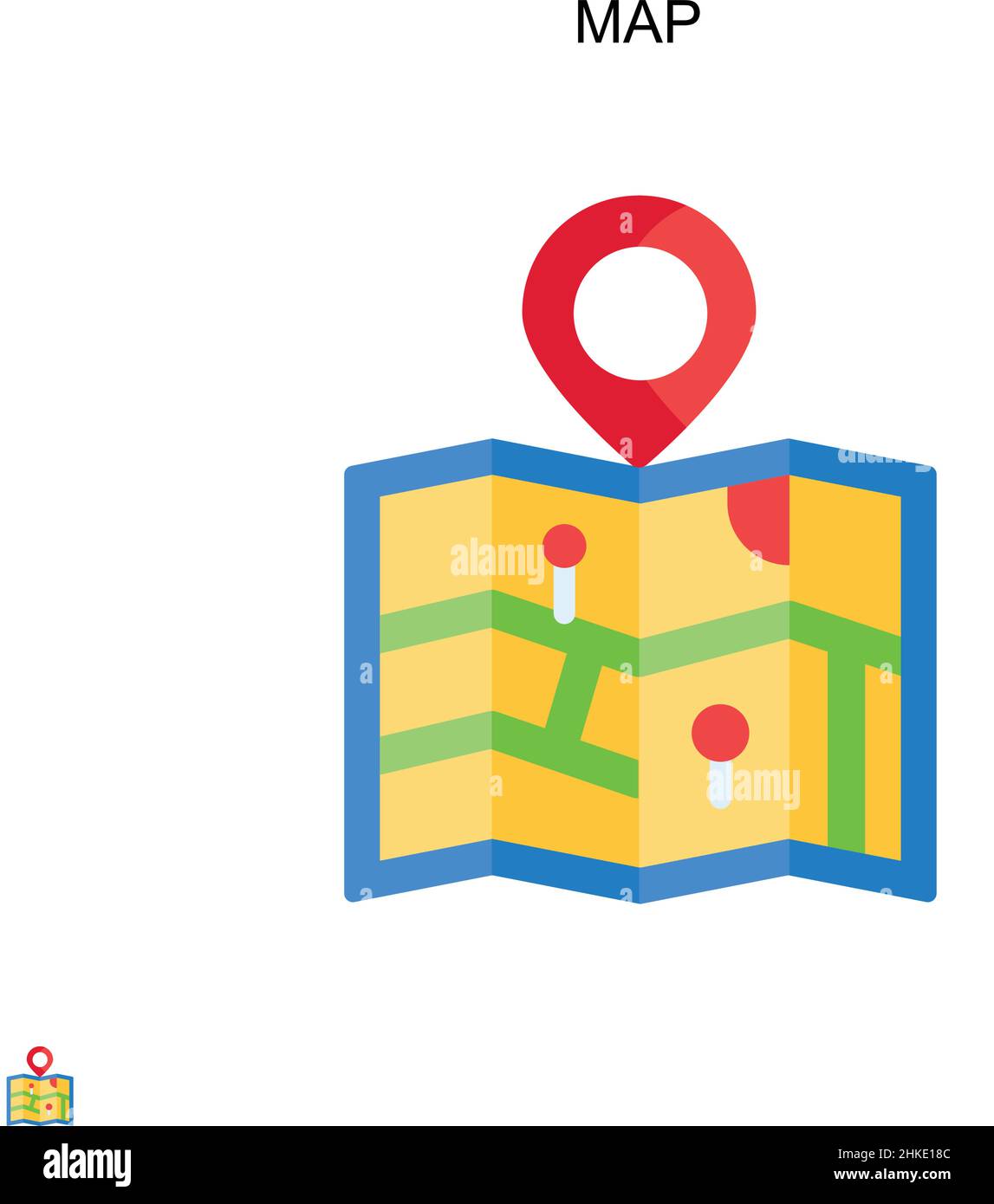 Map Simple vector icon. Illustration symbol design template for web ...