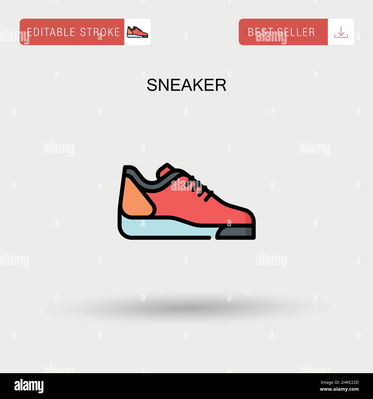 Sneaker Simple vector icon Stock Vector Image & Art - Alamy