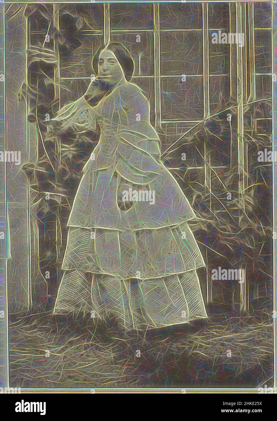 Inspired by Portrait of a young woman in a garden, Eduard Isaac Asser ...