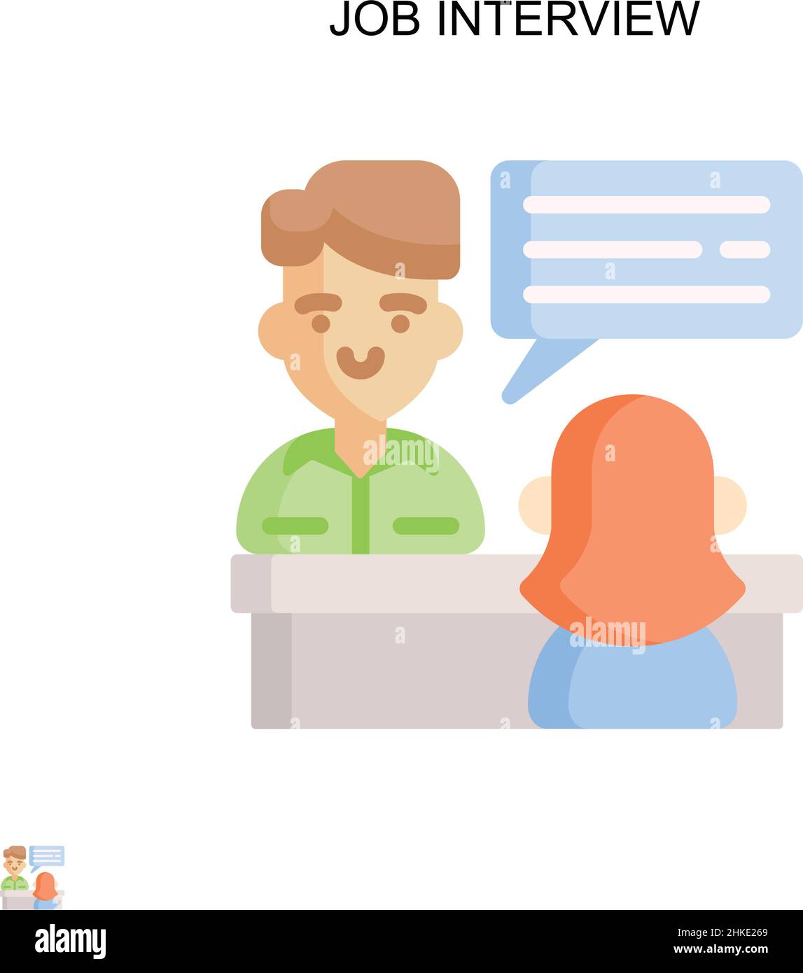 Job interview Simple vector icon. Illustration symbol design template ...