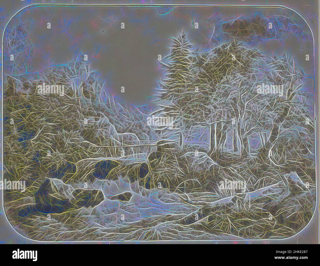 Inspired by Etching with a landscape, Eduard Isaac Asser, Amsterdam, c ...