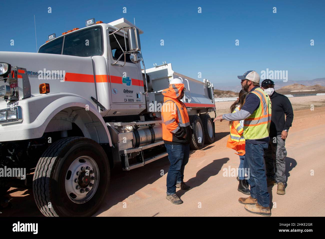 A California state highway near the town of Mojave in Kern County is ...