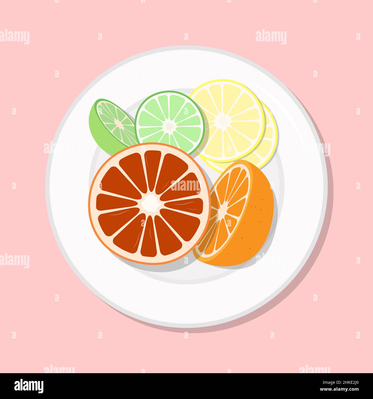 Lemon slice half on Stock Vector Images - Alamy