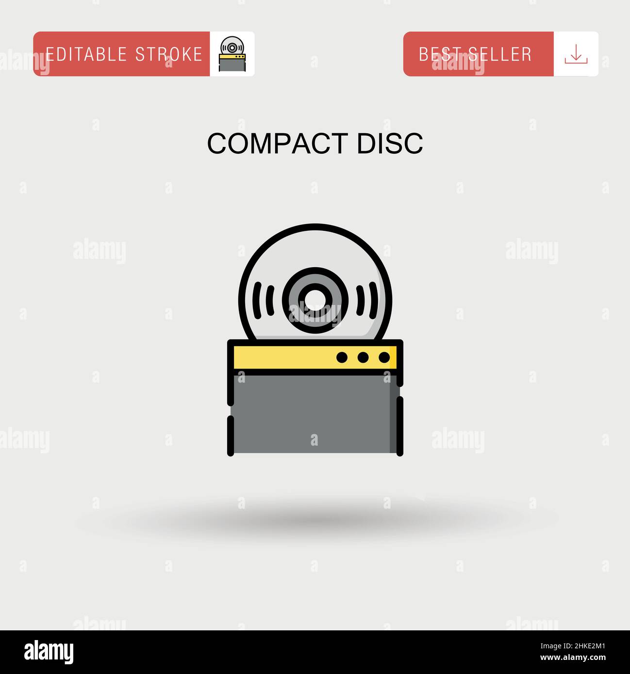 Compact disc Simple vector icon Stock Vector Image & Art - Alamy
